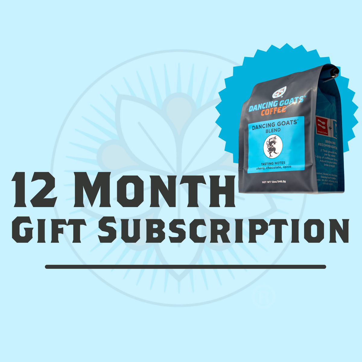 Prepaid 12 Month Gift Subscription | Coffee Subscription | Dancing ...